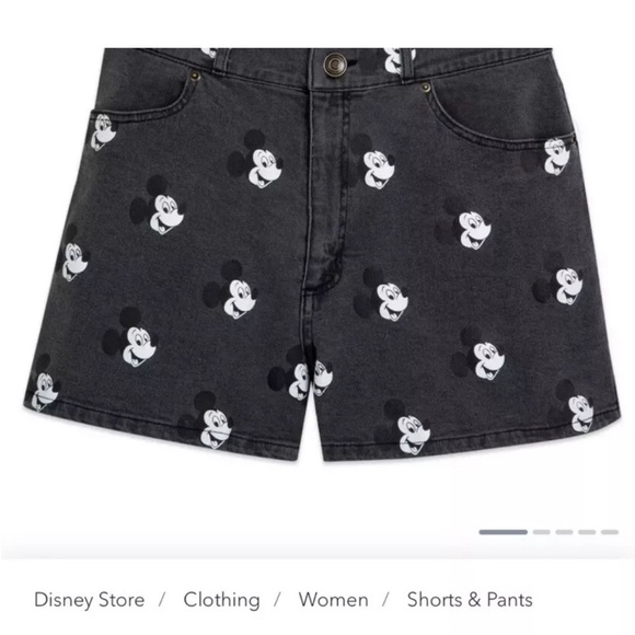 Disney | Shorts | Disney Womens Gray Mickey Mouse Jean Shorts | Poshmark